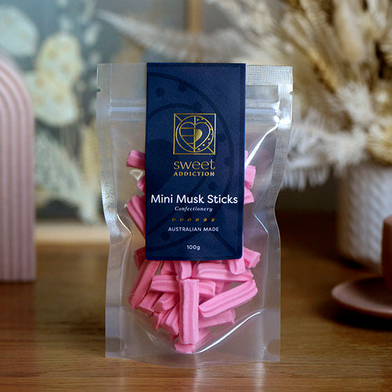 100g Mini Musk Sticks – Sweet Addiction Confectionery Wholesale